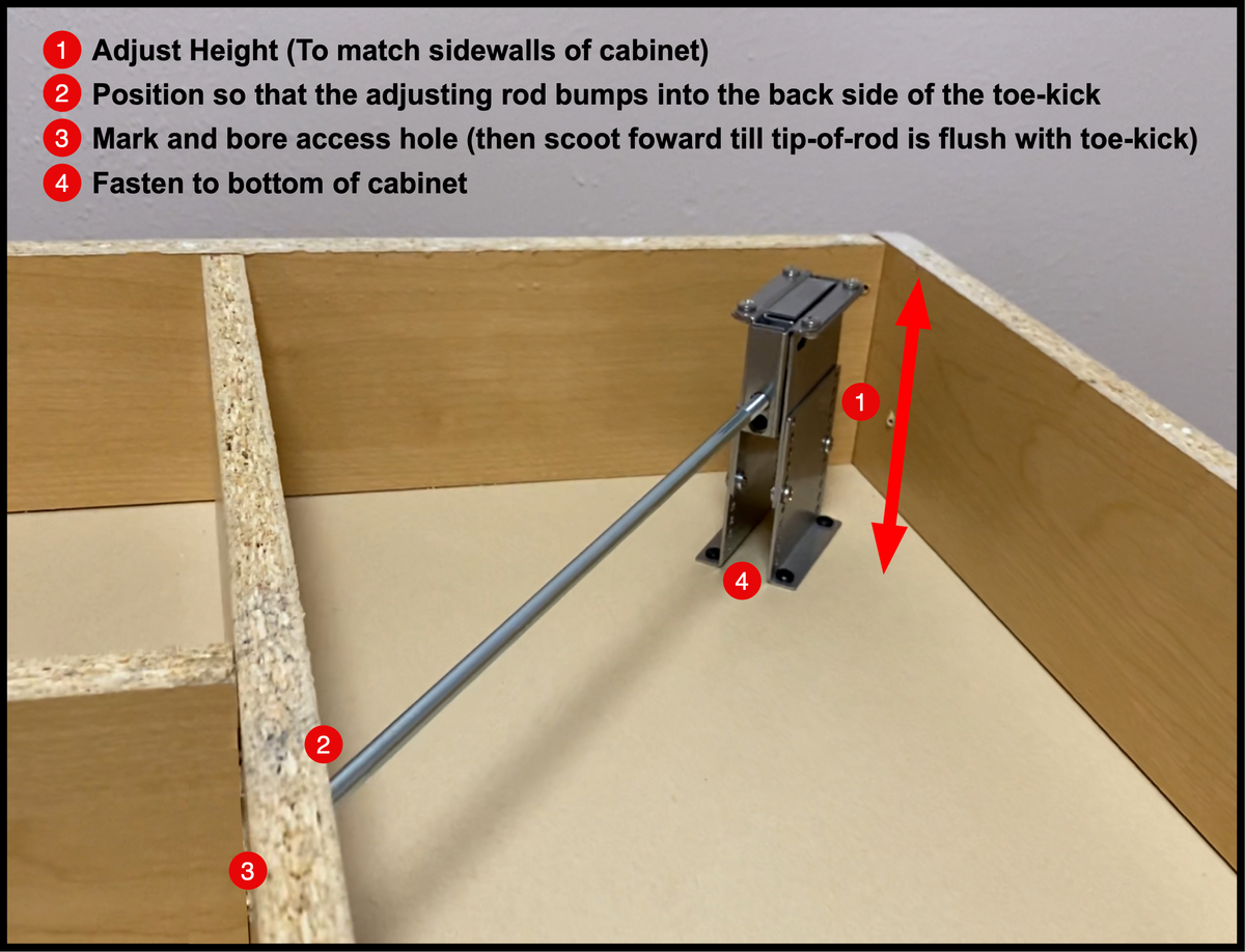 EZ-Susan (Rear leveler for corner cabinets) – EZ-Level
